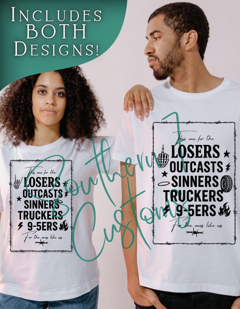 LOSERS Post Malone & Jelly Roll “losers” Inspired Digital Design PNG - Etsy