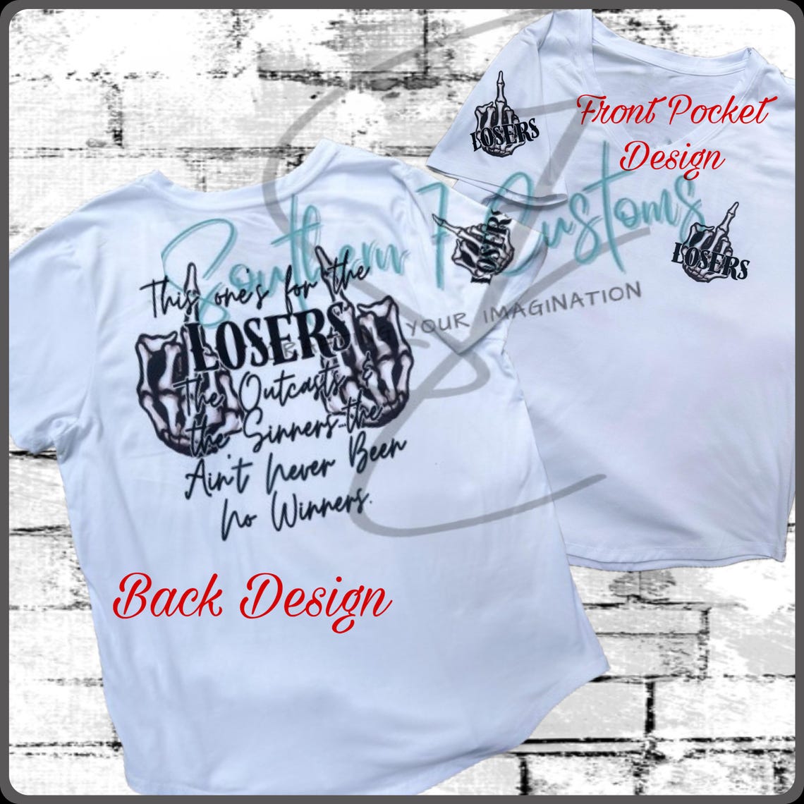 LOSERS Post Malone & Jelly Roll “losers” Inspired Digital Design PNG - Etsy