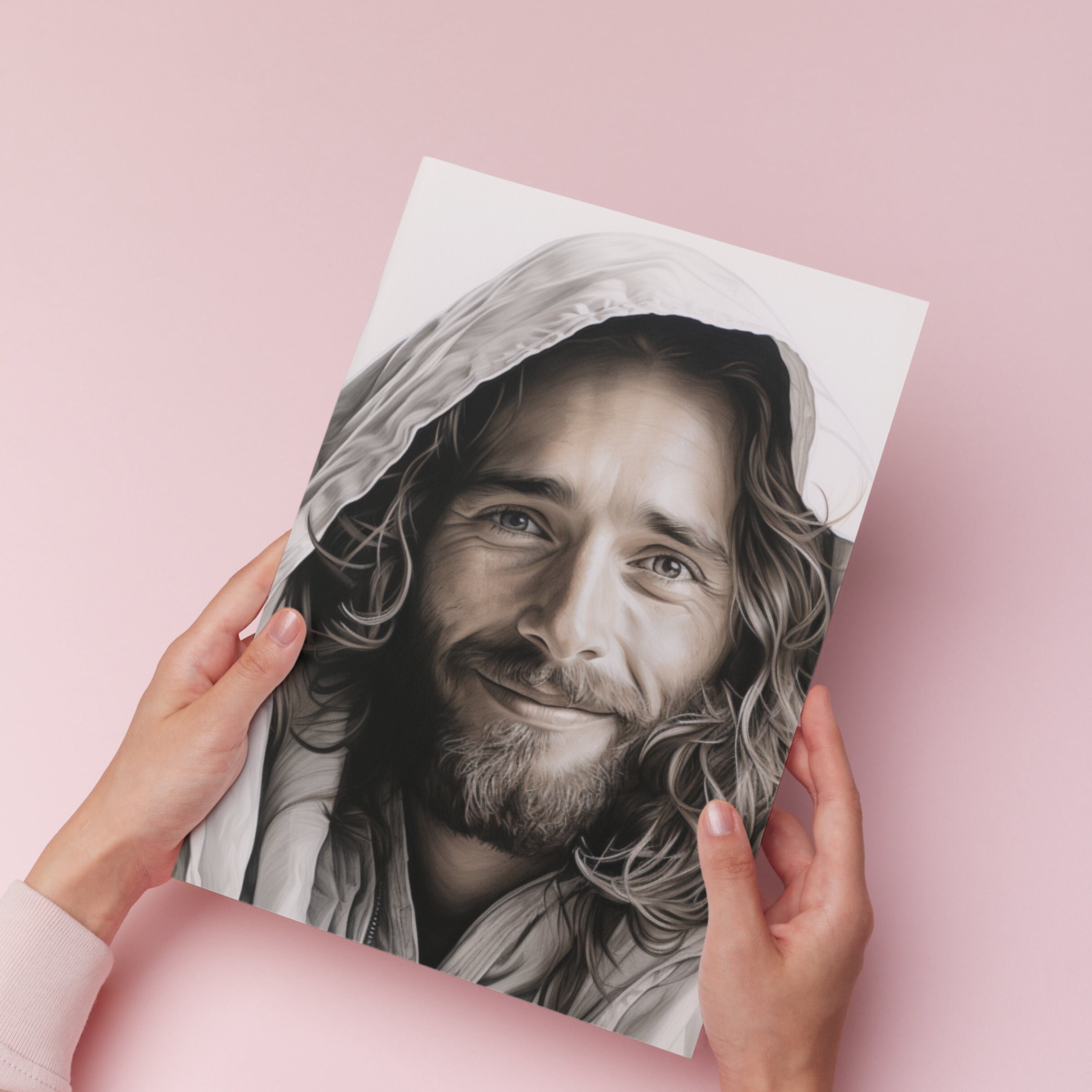 Jesus Christ Portrait Digital Download, Modern, Realistic, Pencil ...