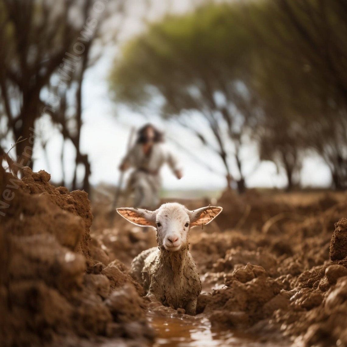 Christ and the Lamb Digital Download Christ Rescue the One - Etsy