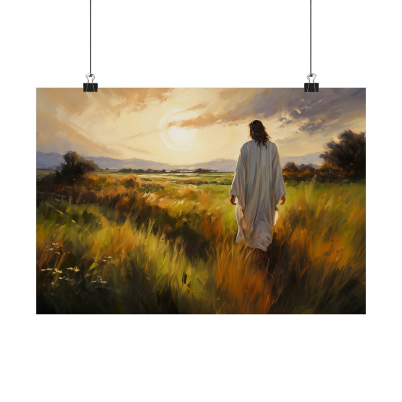 Walk With Me Poster Matte Horizontal, Christ Art, Faith Art, Latter Day ...