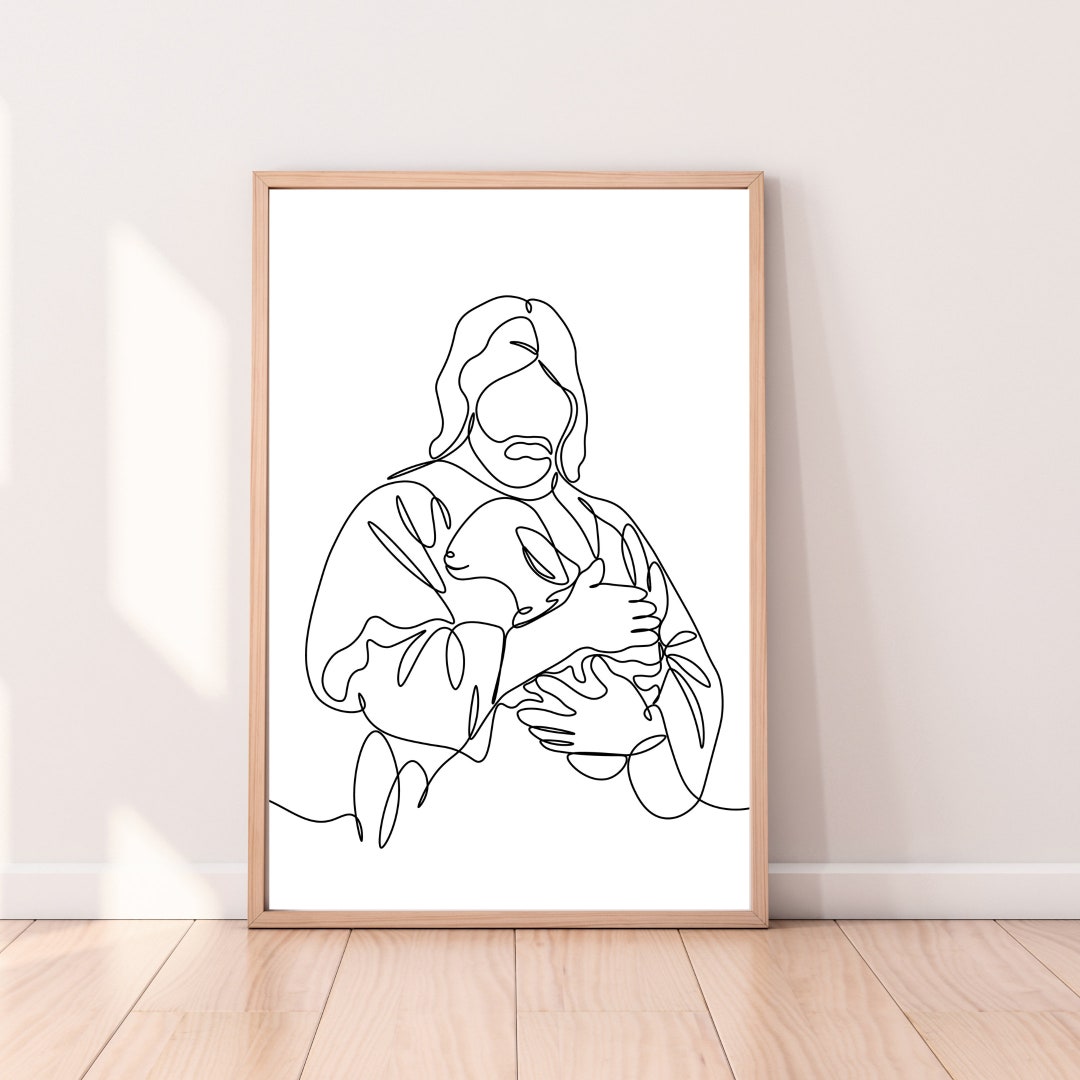 Poster of Jesus and Lamb Matte Vertical, Christ and Lamb, Latter Day ...