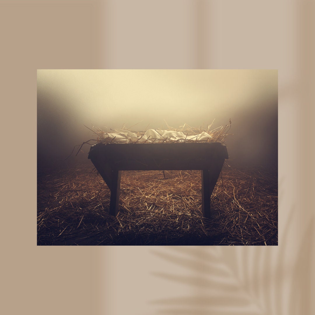 Christ the Lamb is Born Nativity Manger Digital Download - Etsy
