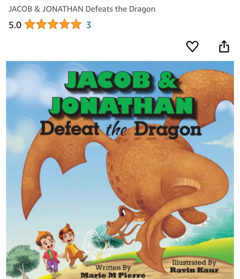 Jacob and Jonathan Defeat the Dragon Book - Etsy