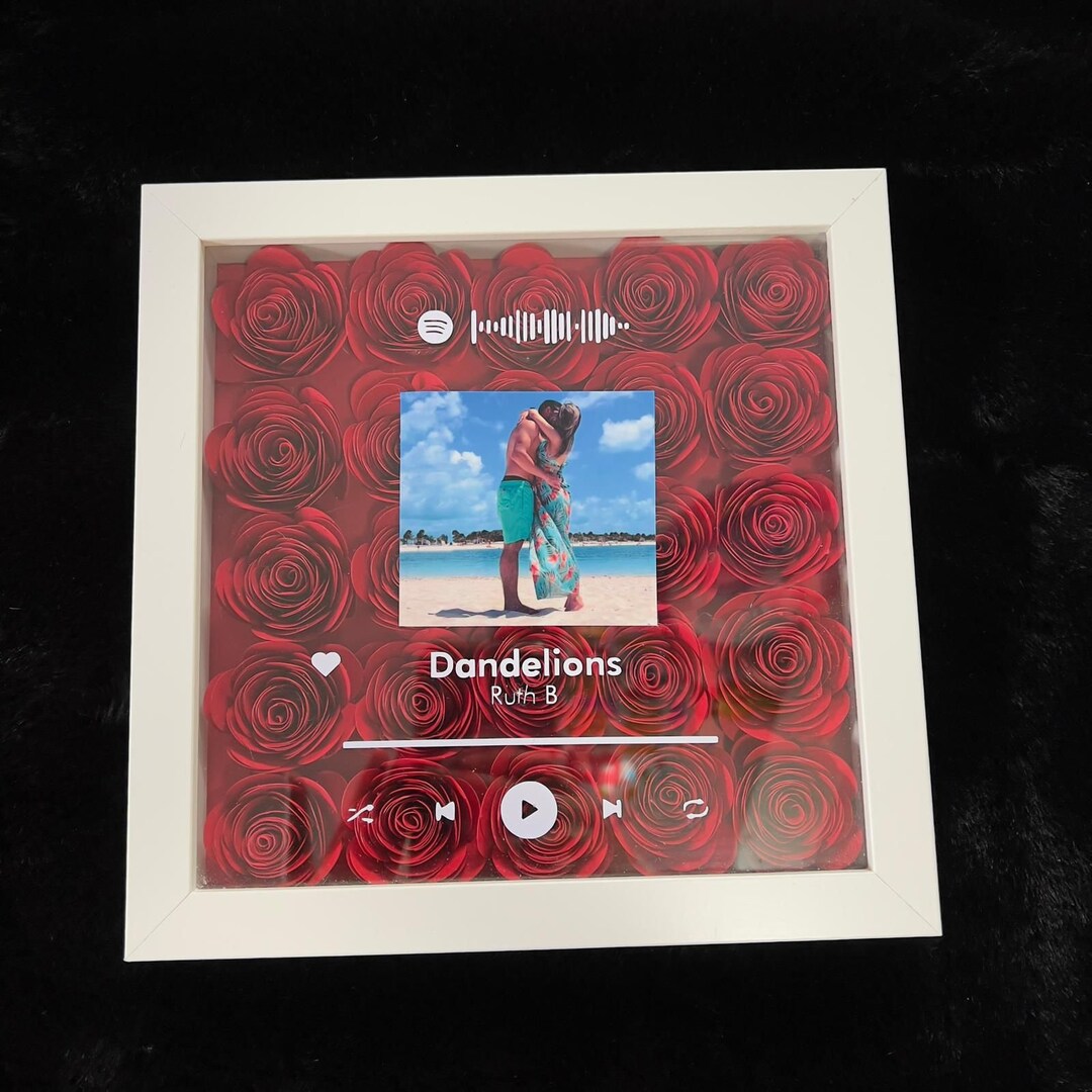 Shadow Box Girlfriend/boyfriend Gift Valentines Day Spotify - Etsy