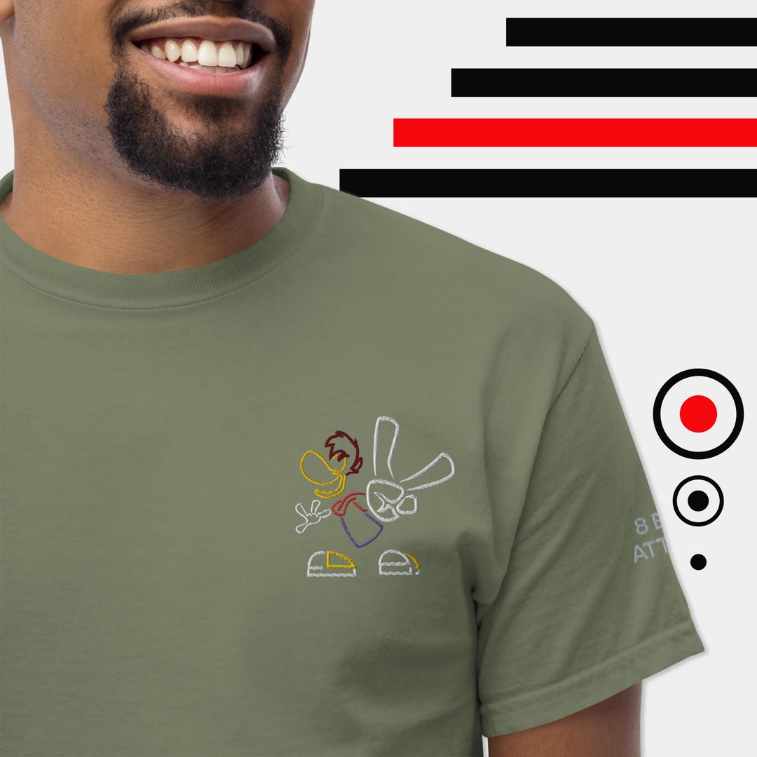 Rayman Embroidered T-shirt, Gaming Embroidered T-shirt, Video Game ...