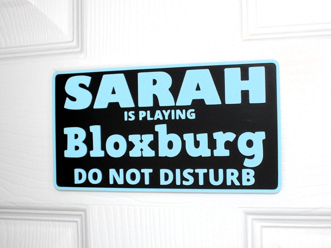 Door Sign Do Not Disturb Custom Name Plate Made to Order Doors Roblox ...