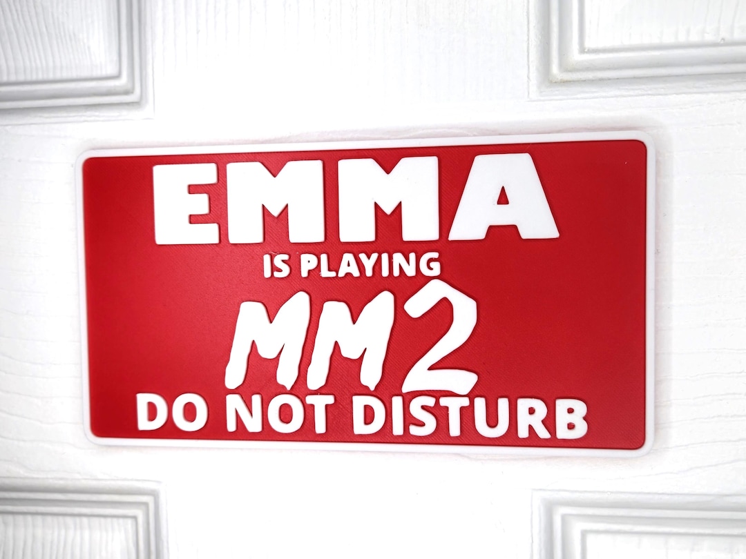 Custom Roblox MM2 Gamer Door Sign: 3D Printed Do Not Disturb - Etsy UK