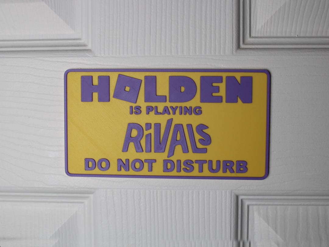 Custom Roblox Rivals Gamer Door Sign: Do Not Disturb - Personalized ...