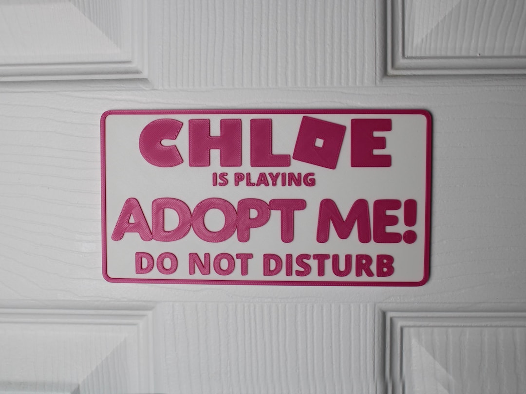 Personalized Roblox Adopt Me! Door Sign | Do Not Disturb - Custom 3D ...