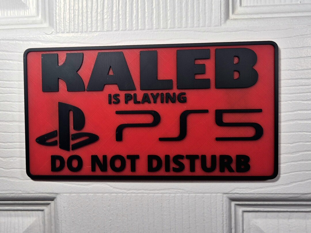 Personalized PS5 Door Sign Do Not Disturb Custom 3D Printed Name & Game ...