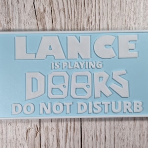 Roblox Doors Door Sign Custom do Not Disturb Name Plate Personalized ...