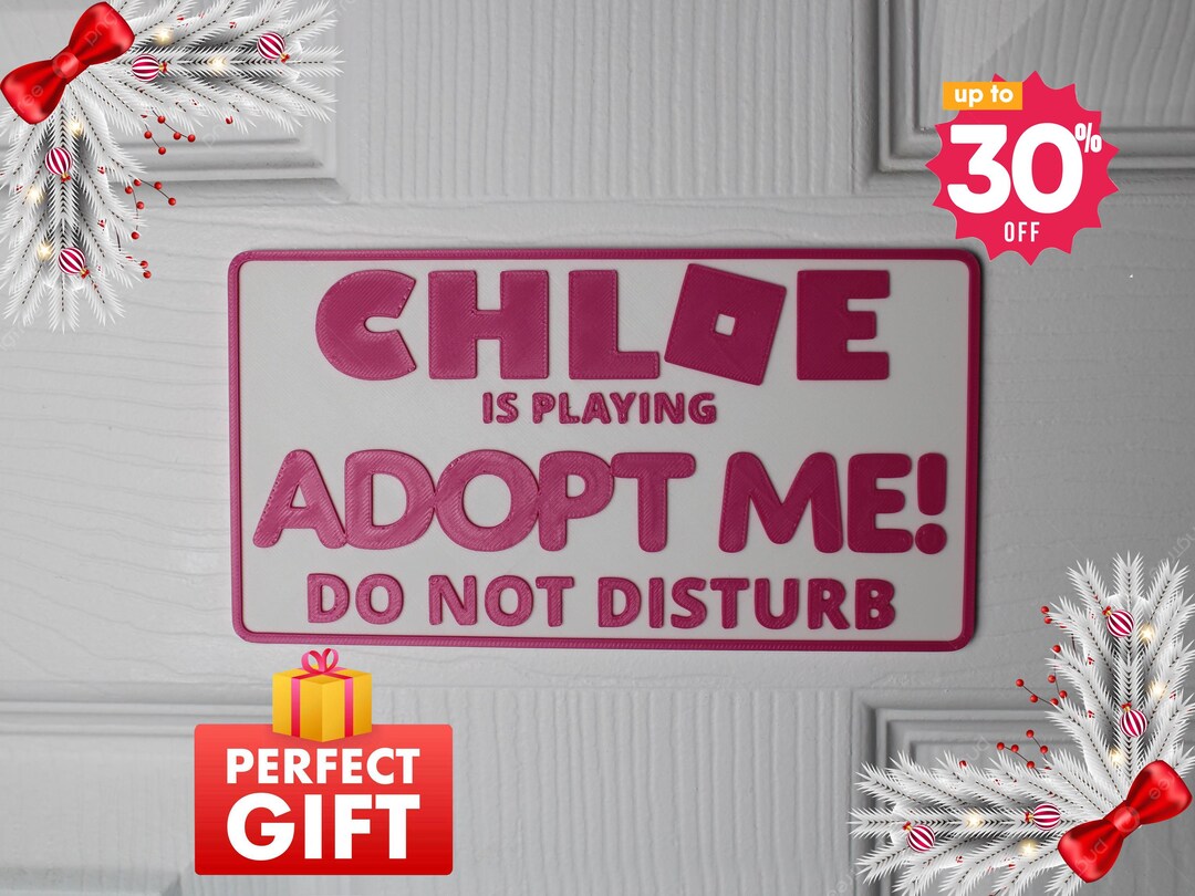 Personalized Roblox Adopt Me! Door Sign | Do Not Disturb - Custom 3D ...