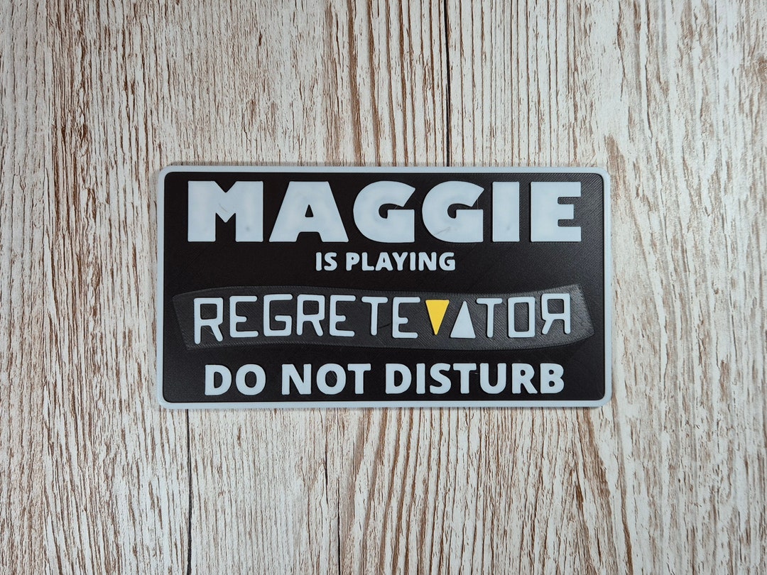 Regretevator Door Sign Do Not Disturb Custom Name Plate Made to Order ...