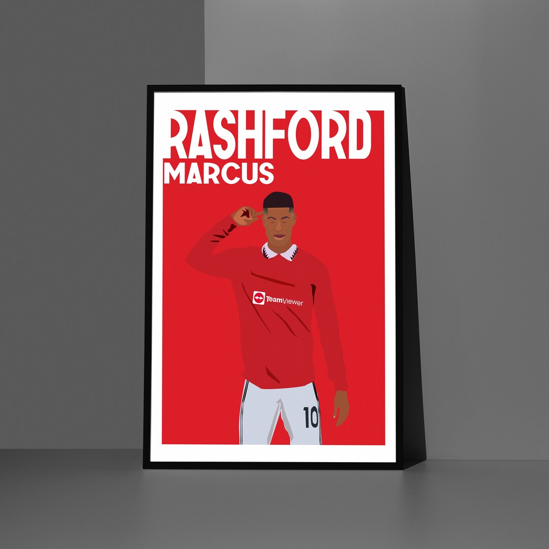 Marcus Rashford Poster Celebration Manchester United Man Utd Football ...