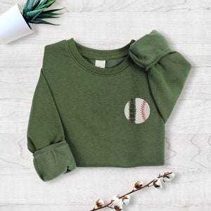 Embroidered Personalized Baseball Sweatshirt, Custom Name Baseball ...