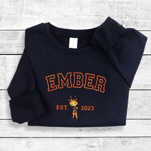 Elemental Ember Wade Sweatshirt, Embroidered Couple Crewneck, Cartoon ...