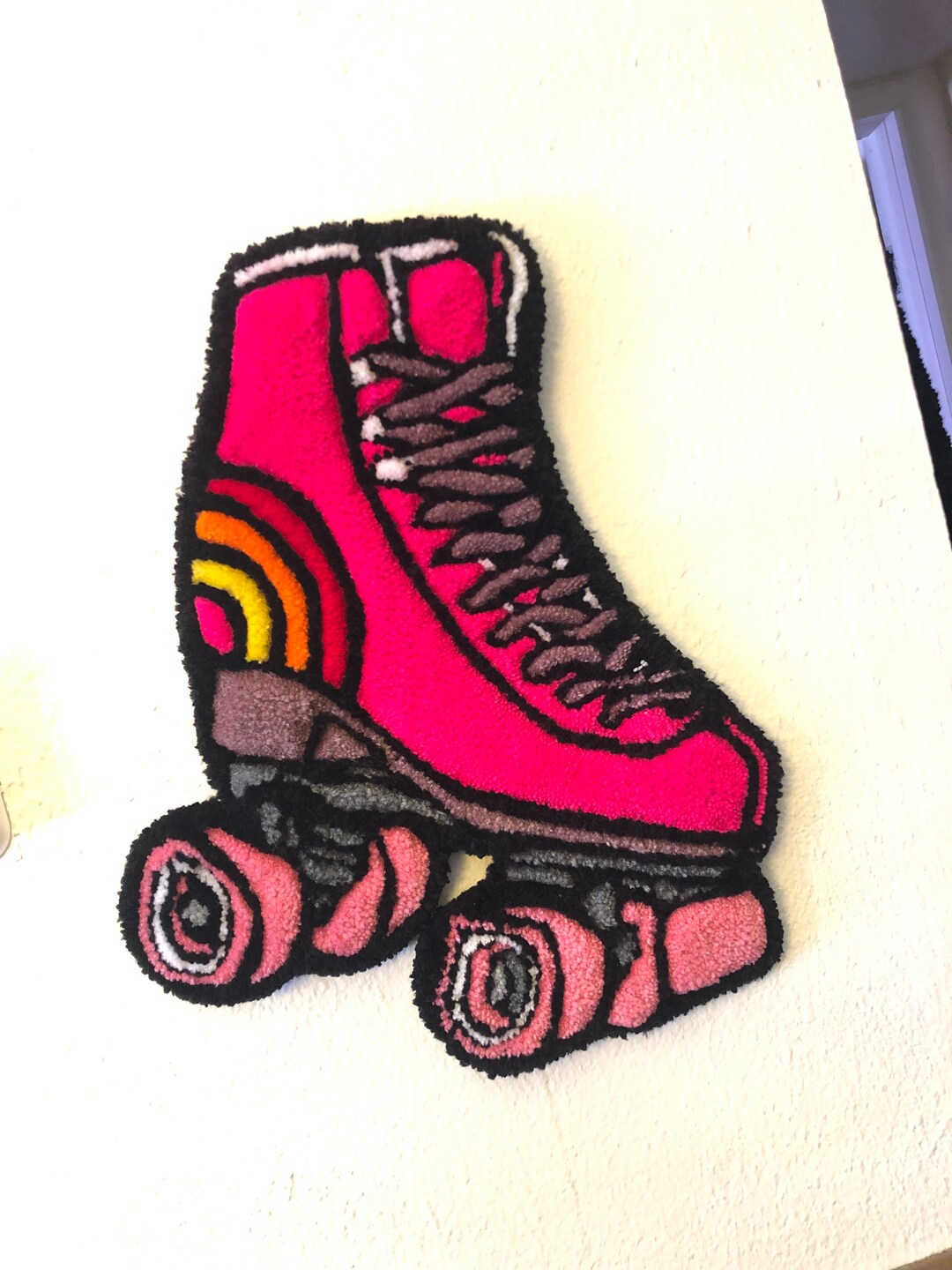 Rainbow Roller Skate Tufted Rug - Etsy
