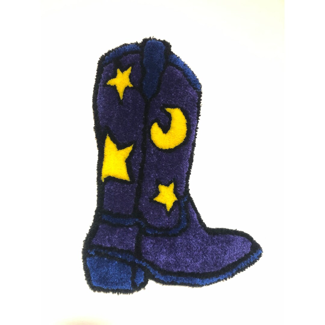 Starry Night Boot Tufted Rug - Etsy