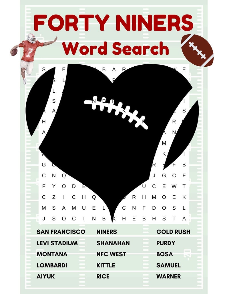 Ultimate NFL Word Search Bundle: 49ers, Chiefs, Super Bowl Kids ...