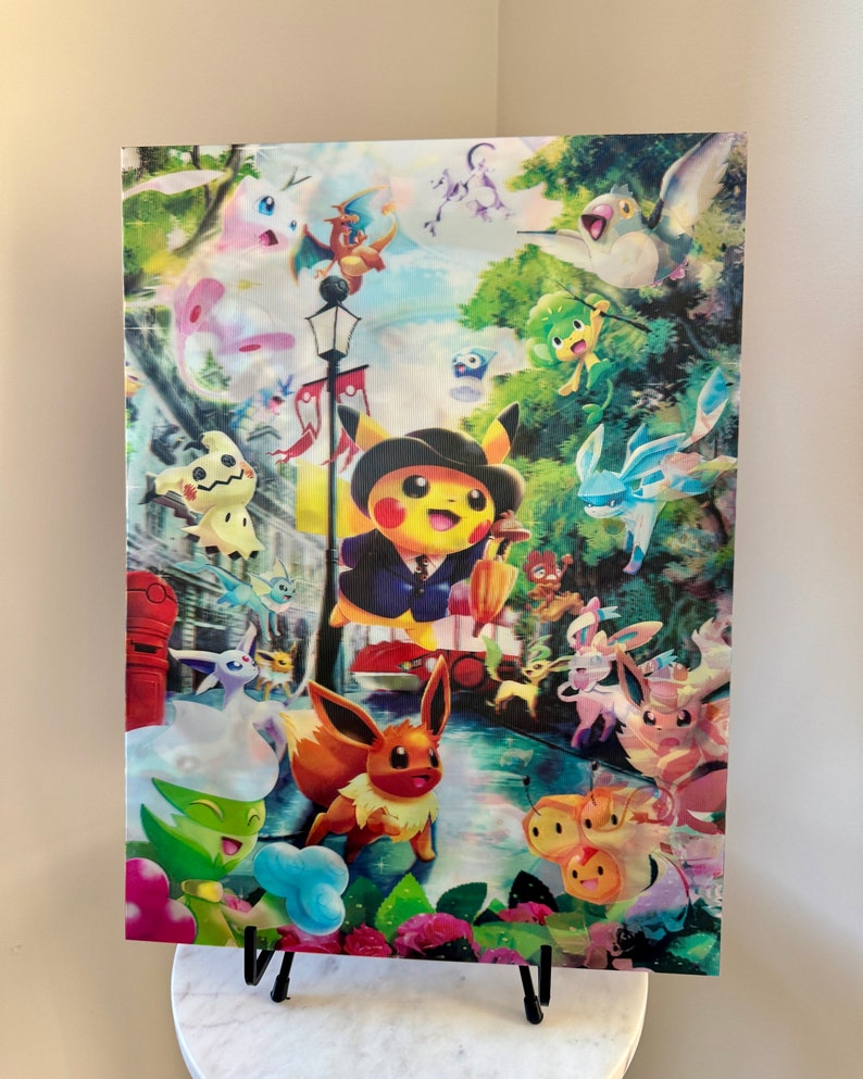 3D Lenticular Anime Poster | Holographic Posters | Pokemon | Pikachu - Etsy