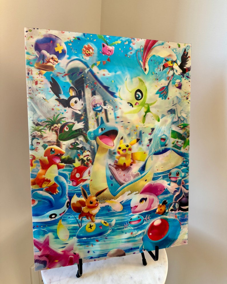 3D Lenticular Anime Poster | Holographic Posters | Pokemon | Pikachu - Etsy