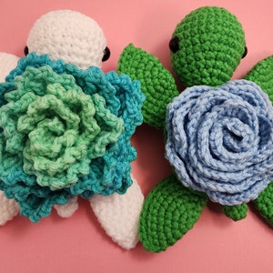 2-in-1 Blume Turtle Rose and Peony Shell Digital File Pdf Crochet ...