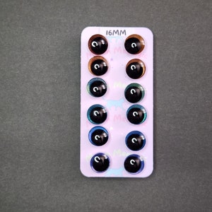 Nature's Rainbow Safety Eyes: Color Shifting, 6 Color Set (14mm-30mm ...