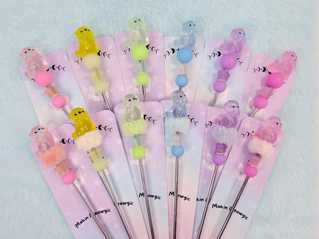 Cheeky Otter Glow in the Dark Amigurumi Placement Sticks - Etsy