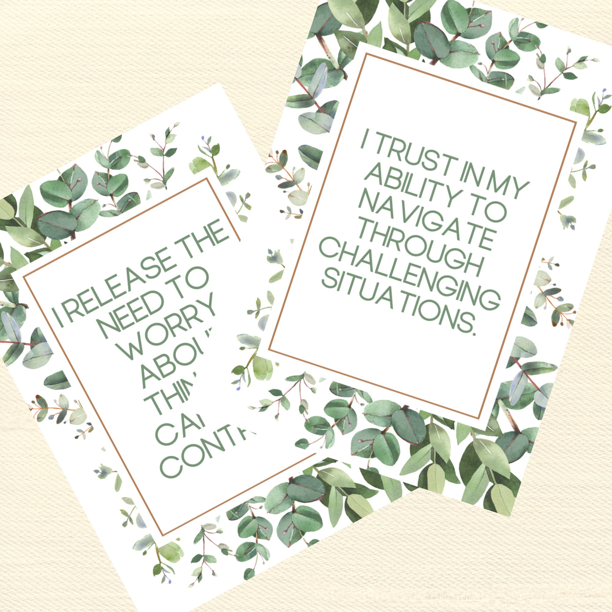 Anxiety Release Affirmation Cards - Printable Instant Download - Etsy
