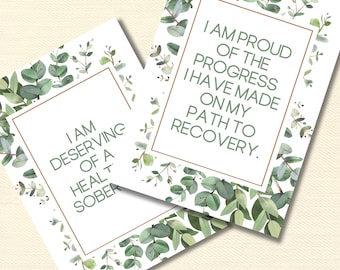 Sobriety Affirmation Cards Printable Affirmation Cards for Addiction ...