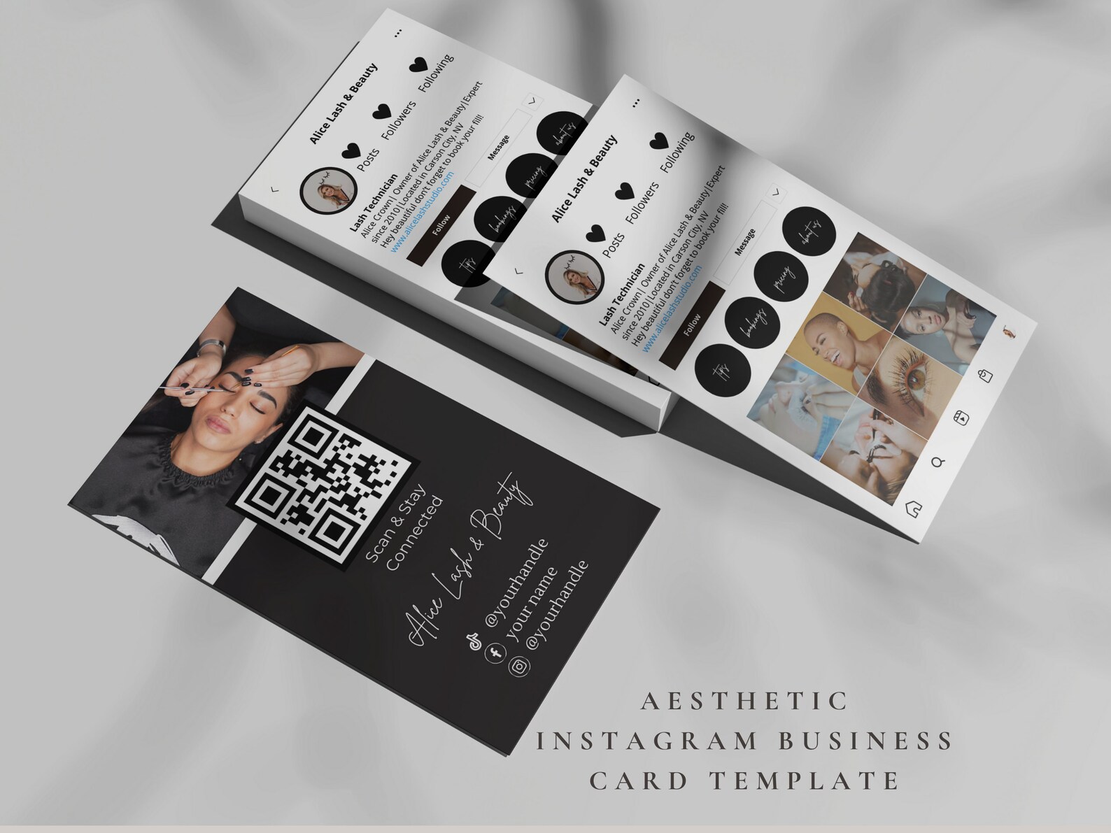 Instagram Business Cards, DIY Canva Business Card, IG Business Card ...