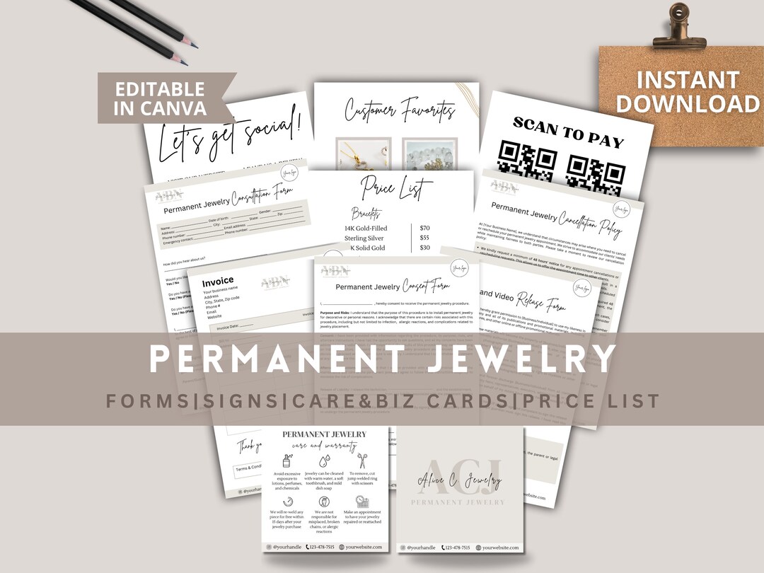 Permanent Jewelry Business Bundle, Permanent Jewelry Business Starter ...