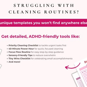 ADHD Cleaning Checklist Bundle, Editable Planner (digital Download) - Etsy
