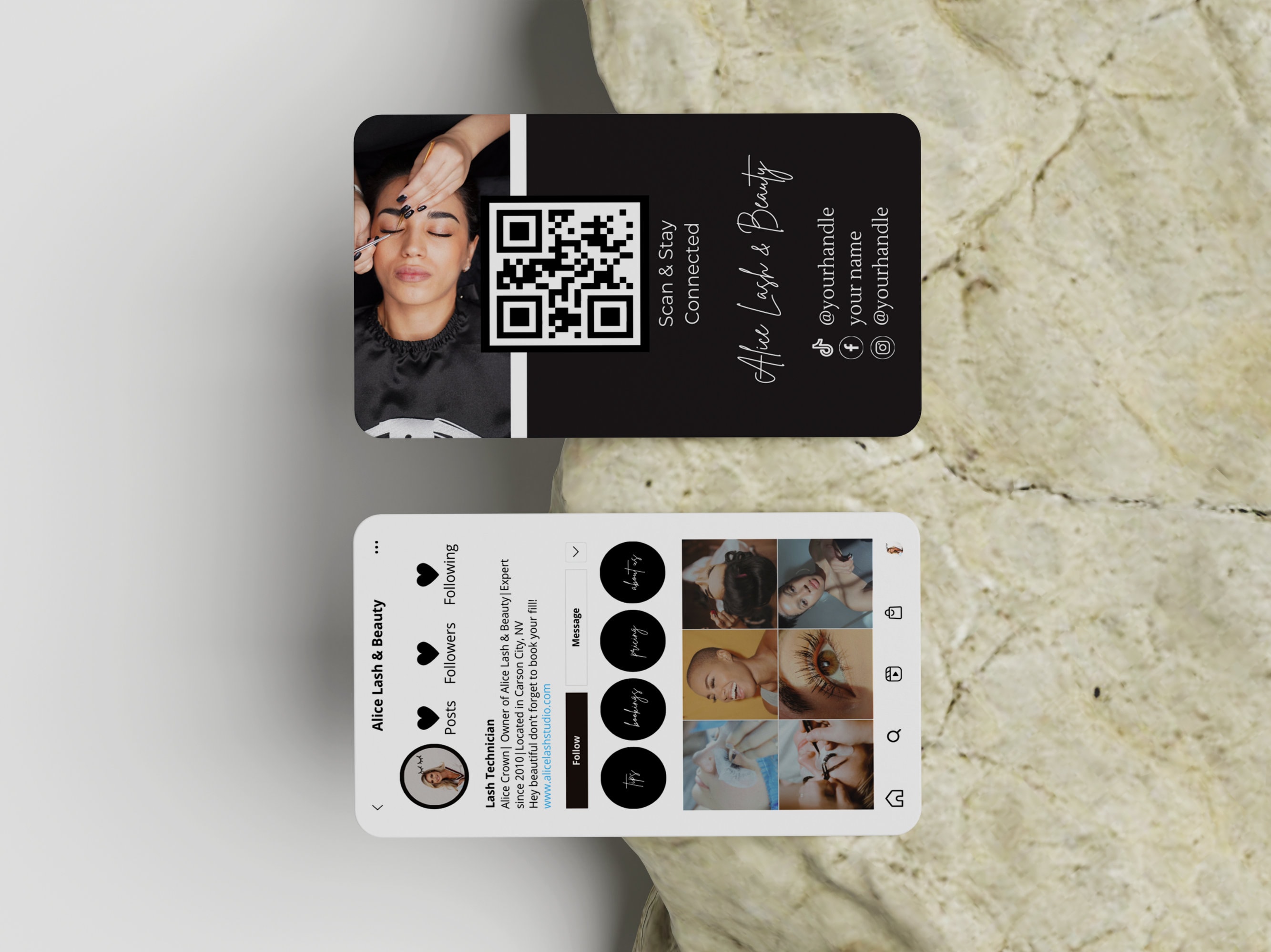 Instagram Business Cards, DIY Canva Business Card, IG Business Card ...