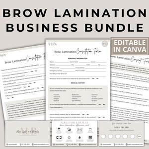 Brow Lamination Consent Form, Brow Tech Template, Brow Tech Client ...