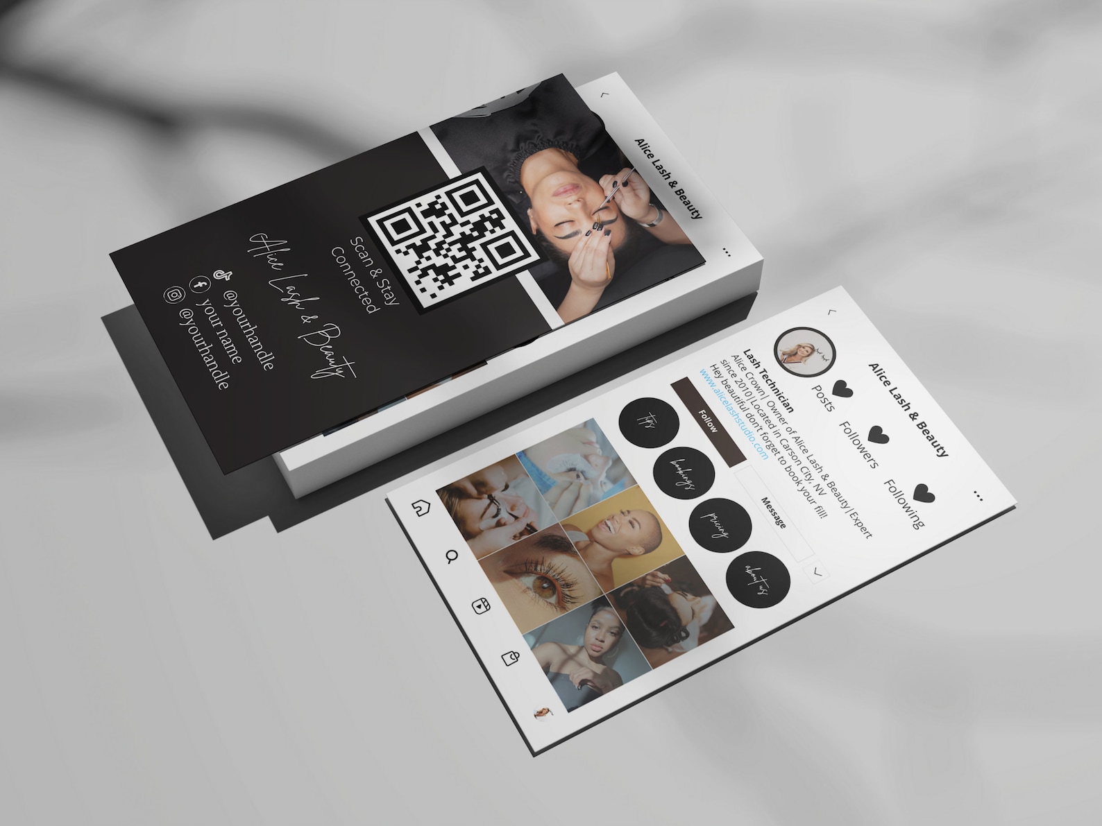 Instagram Business Cards, DIY Canva Business Card, IG Business Card ...