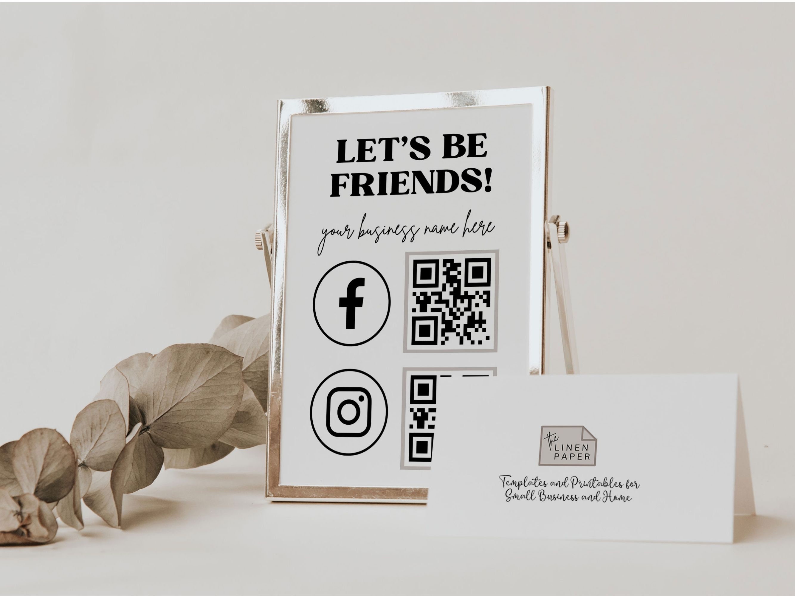 Lets Get Connected Social Media Sign Instagram Facebook - Etsy