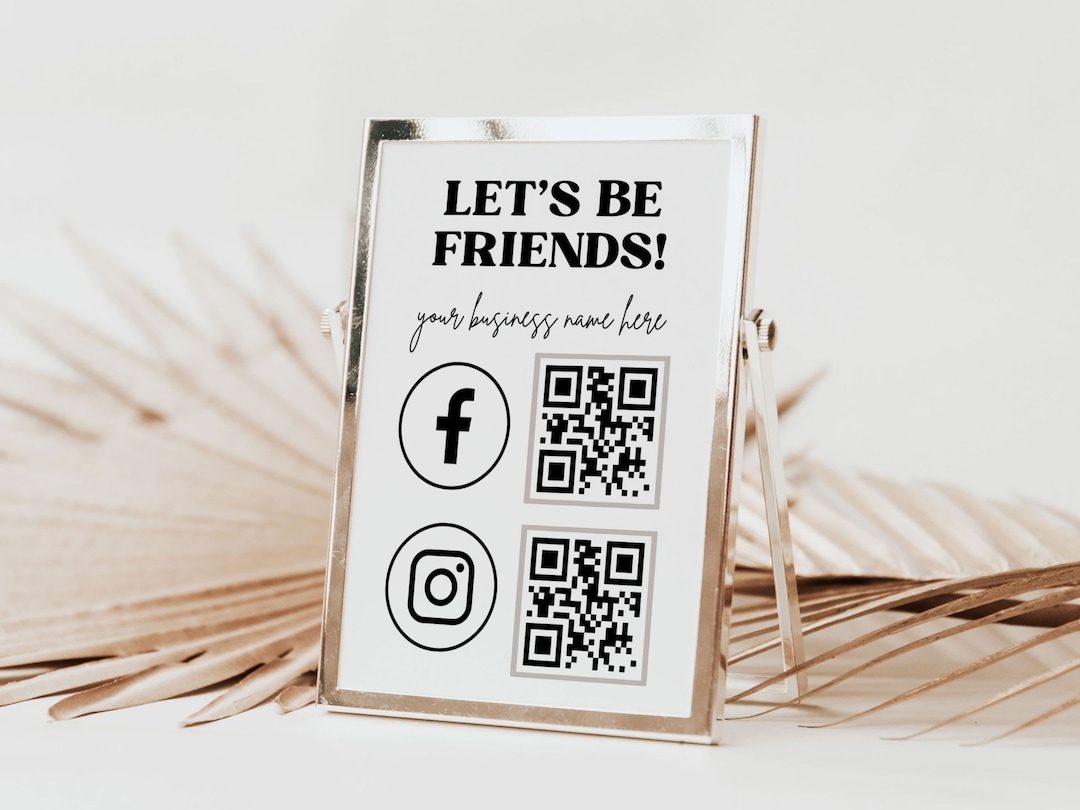 Lets Get Connected, Social Media Sign, Instagram Facebook Follow Us ...