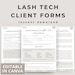 Lash Consent Form, Lash Client Intake, Eyelash Extension Forms ...