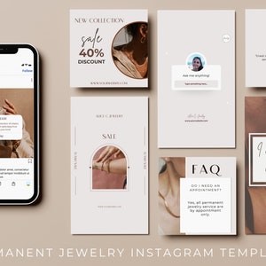 Editable Permanent Jewelry Social Media Templates, Permanent Jewelry ...