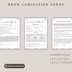Brow Lamination Consent Form, Brow Tech Template, Brow Tech Client ...
