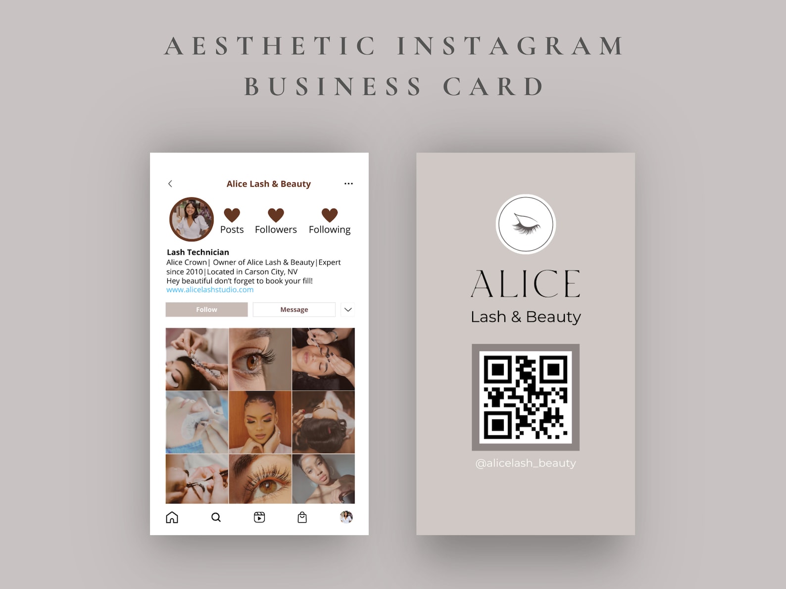 Instagram Business Card Template, DIY Business Card, IG Business Card ...