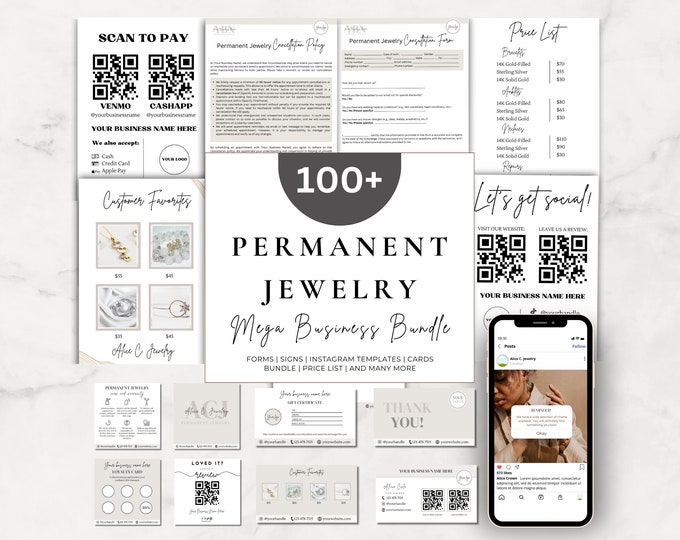 Permanent Jewelry How It Works Poster Design | Minimalist Banner ...