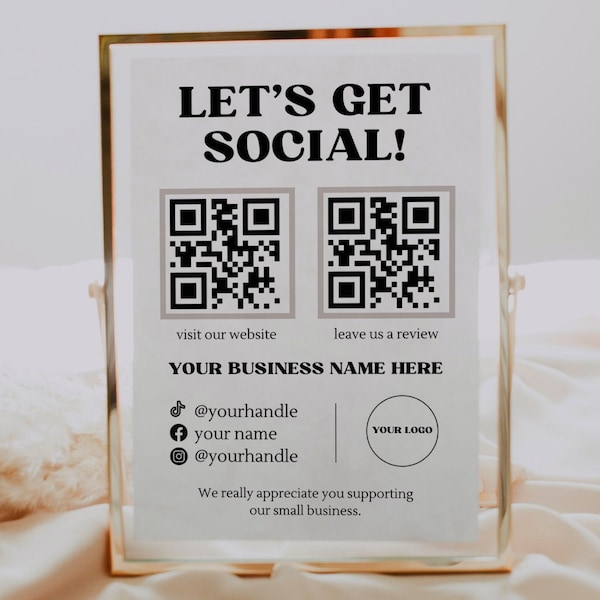 Lets Get Social Sign - Etsy