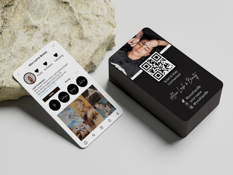 Instagram Business Cards, DIY Canva Business Card, IG Business Card ...