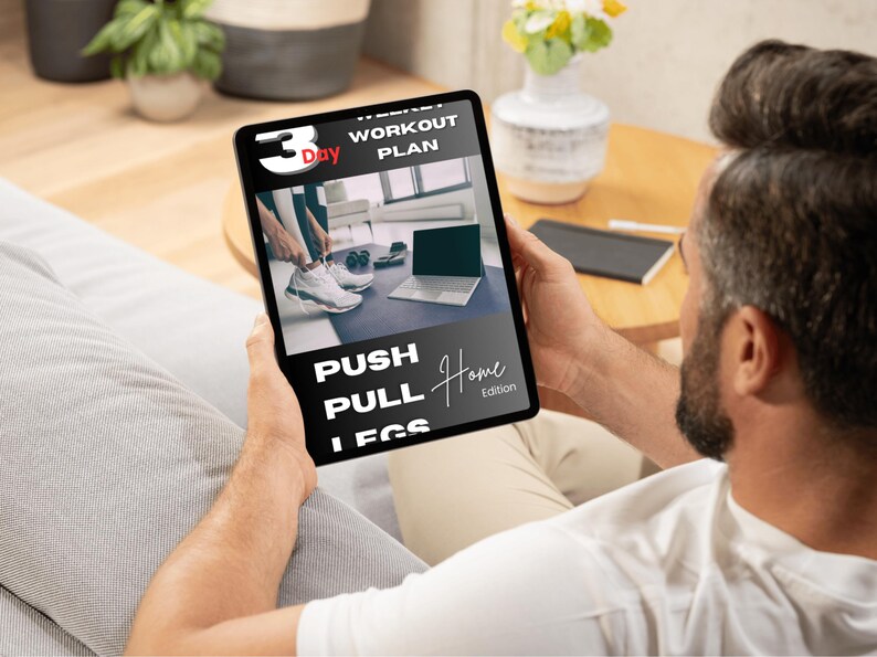 Weekly Home Workout Plan 3 Day Push-pull-leg, Digital Download Eguide ...