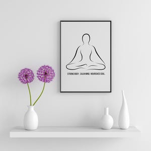Strong Body, Calm Mind, Nourished Soul Digital Printable Wall Art ...