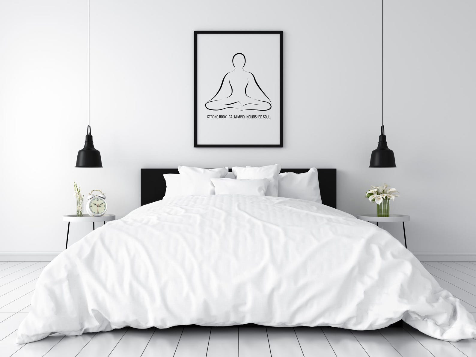 Strong Body, Calm Mind, Nourished Soul Digital Printable Wall Art ...