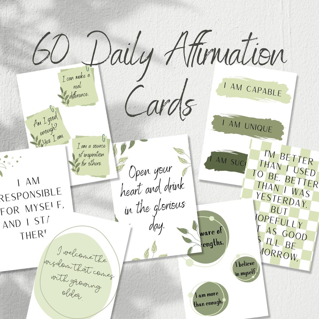 Daily Affirmation Cards, Printable Affirmations, Motivational Cards ...